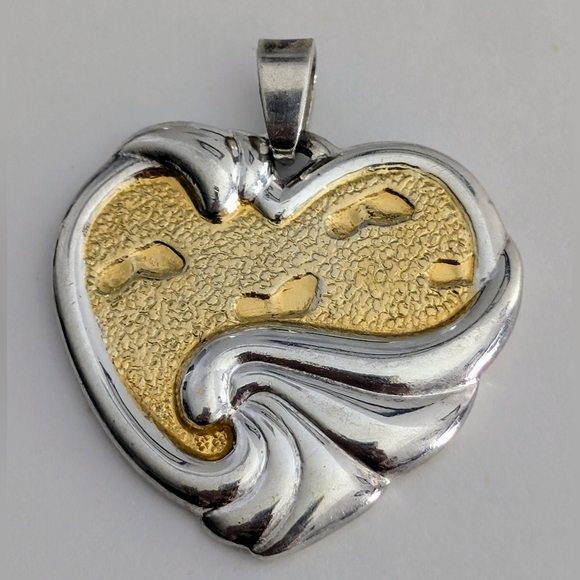 Gorham | Jewelry | Gorham Sterling Silver Footprints In The Sand Heart ...
